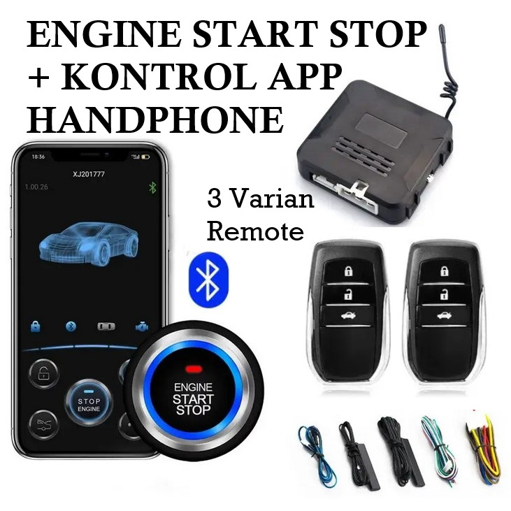 Jual ENGINE START push start stop tombol bluetooth smart phone control kontrol Hp handphone ...
