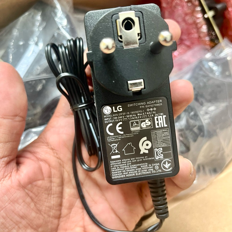 Jual ADAPTOR CHARGER ADS-25FSF-19 UNTUK TV / MONITOR TV LG ASLI 19VOLT ...