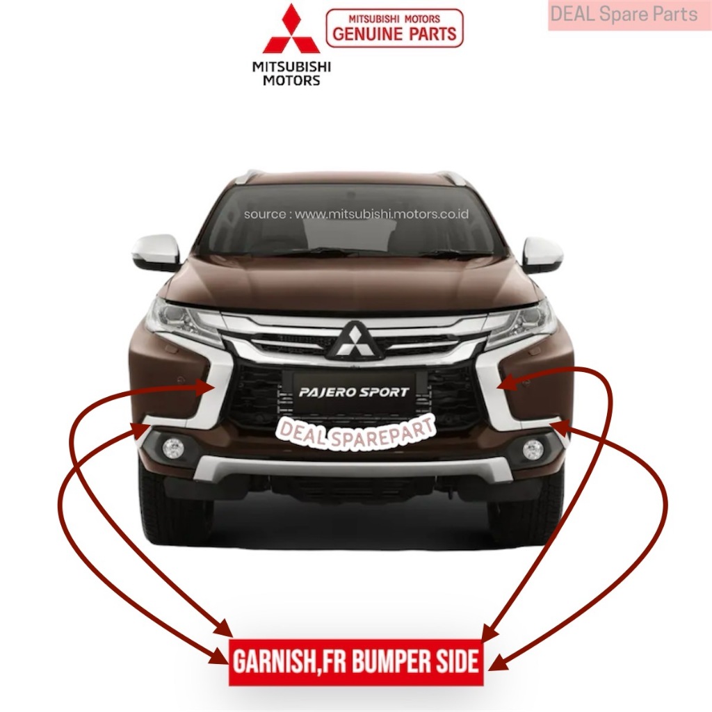 Jual List Chrome Garnish Bumper Depan Original Mitsubishi All New ...