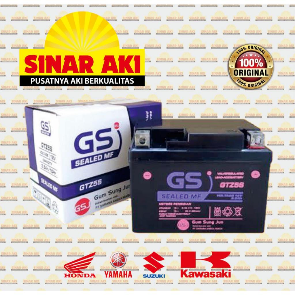 Jual Aki Motor GTZ5S MF Aki Kering Motor Supra X 125 Honda Beat Mio Soul GT Vario 110 Scoopy ...