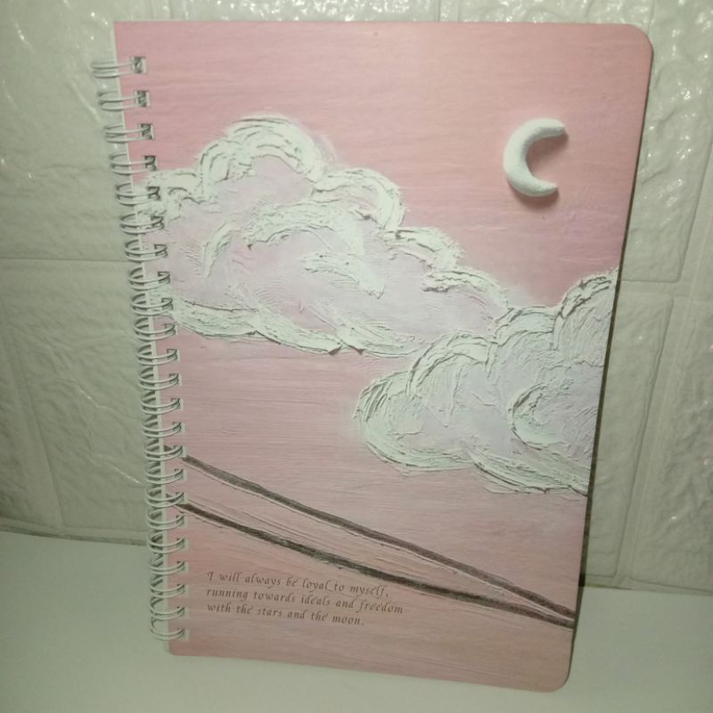 Jual MAWBELI Notebook A5 Motif Kekinian Pink Biru Cute Scenery Gambar ...