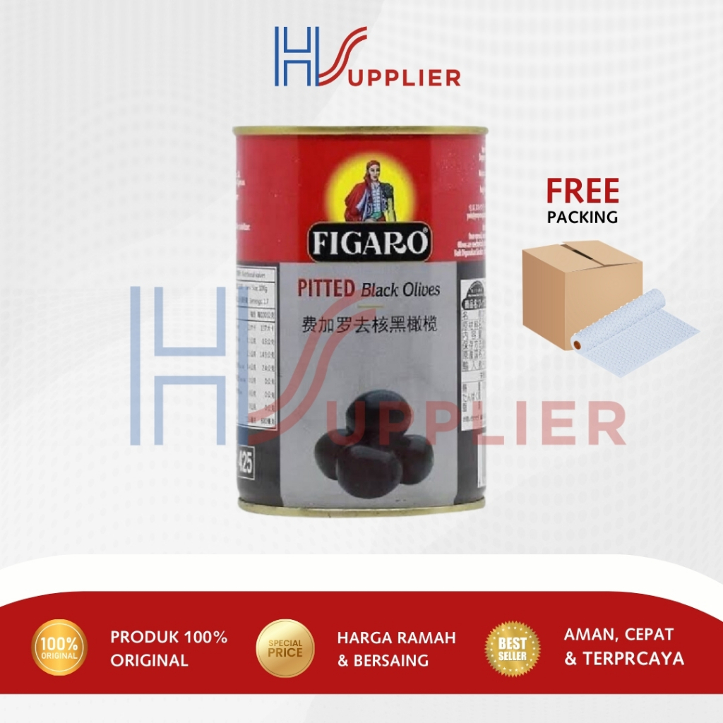 Jual Buah Zaitun / Black Olive Pitted Figaro 400 Gr | Shopee Indonesia