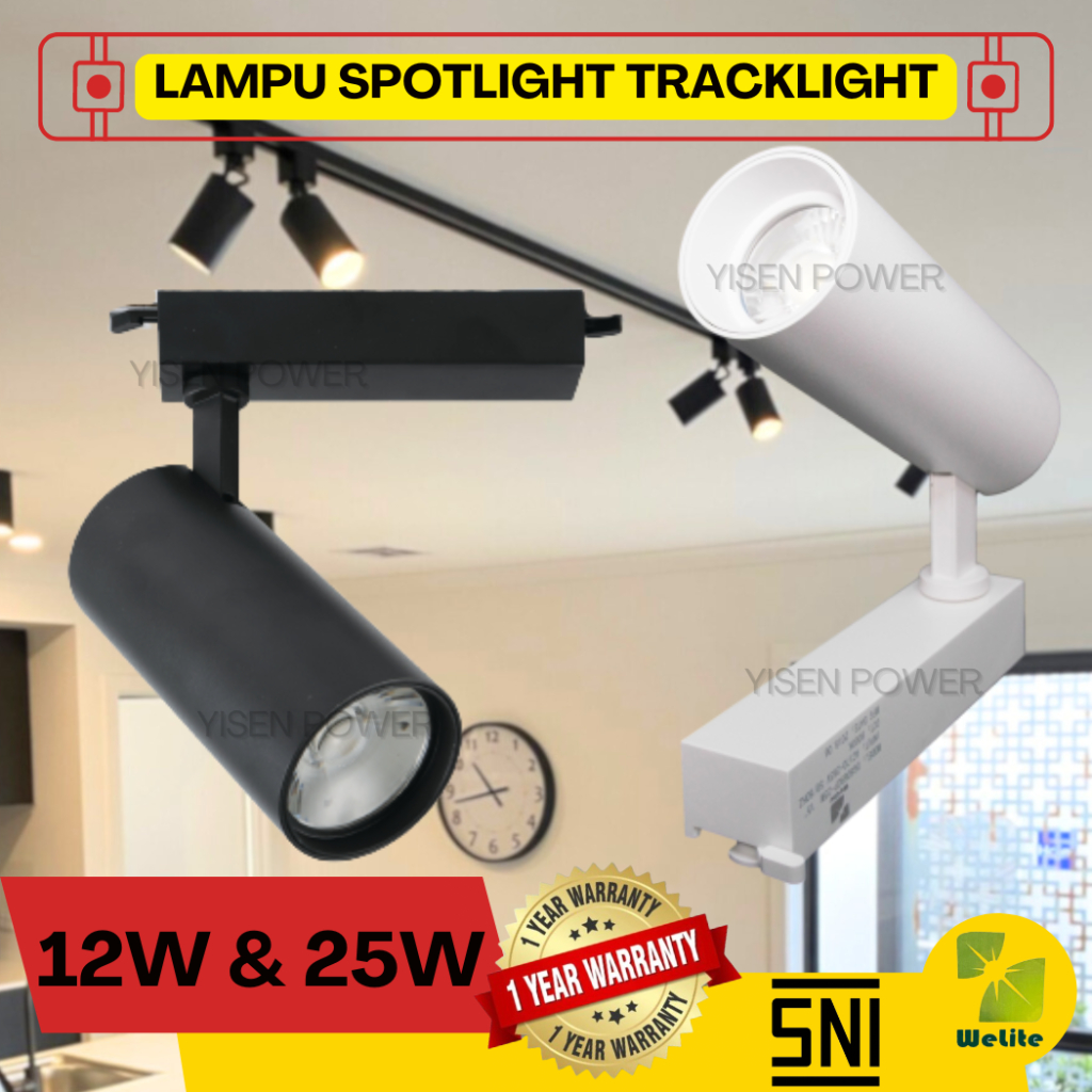 Jual Lampu Sorot Rel Led Lampu Track Light Spot Light 12 Watt 25 Watt ...