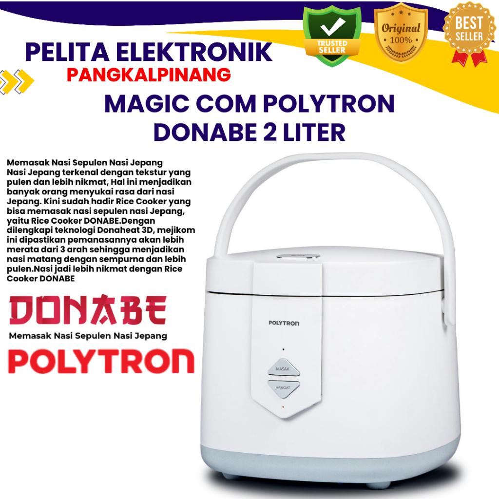 Jual Polytron Magic Com PRC 1201Y 2 Liter Donabe Series / Rice Cooker ...