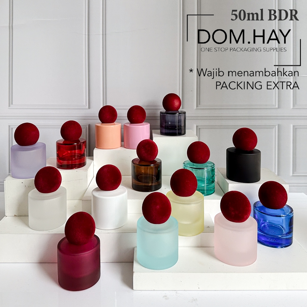 Jual 50ml BDR Bola Velvet Merah Botol Parfum Drat Kaca Parfume Minyak ...