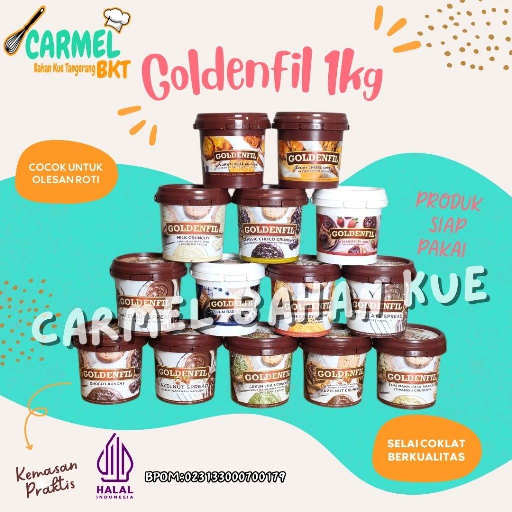 Jual TANGERANG - GOLDENFIL Coklat Crunchy Selai Aneka Rasa 1kg | Shopee ...