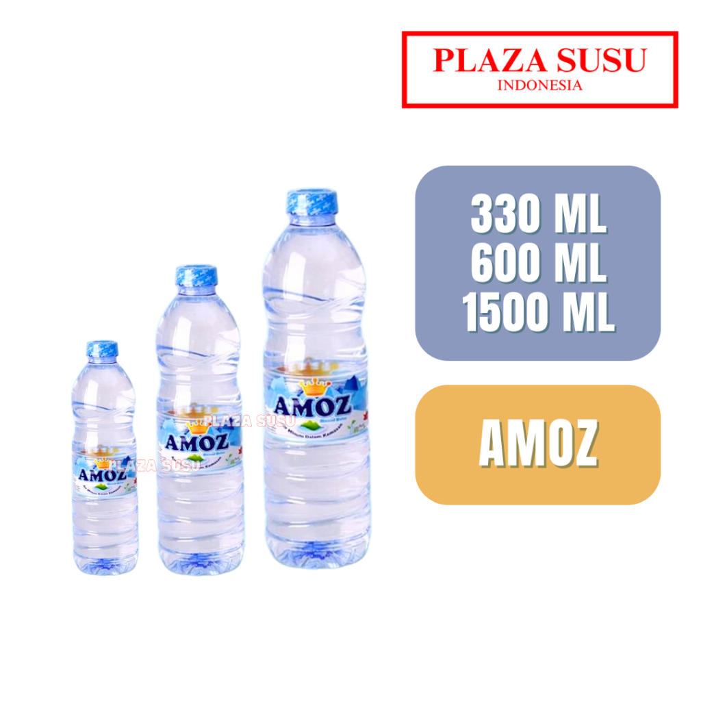 Jual AIR MINERAL AMOZ AIR MINUM MINERAL WATER AIR MURNI 330ML 600ML ...