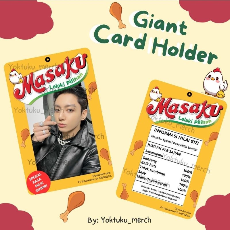 Jual Giant Card Holder Custom (cahol photocard jumbo big besar Kpop bts ...