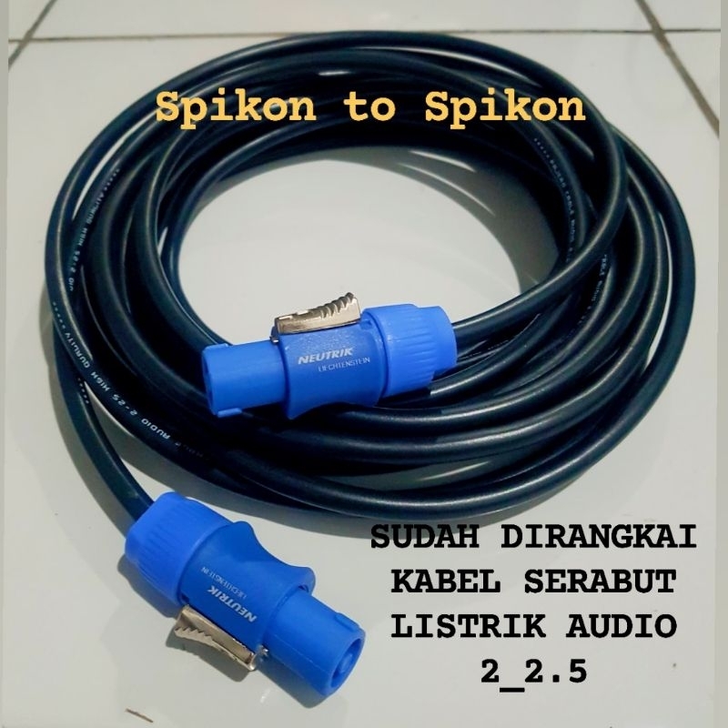 Jual KABEL SPIKER 2_2.5 JEK SPIKON TO SPIKON NK~ NUTRIK 5 METER FULL ...