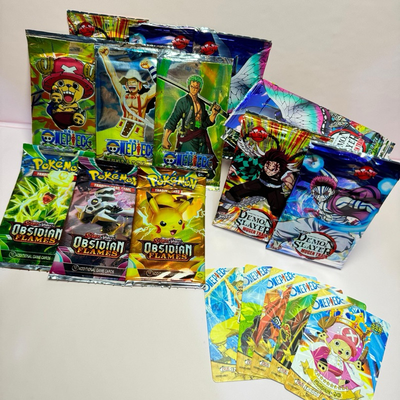 Jual Trading Card Demon Slayer Pokemon Pikachu Onepiece anime jepang ...