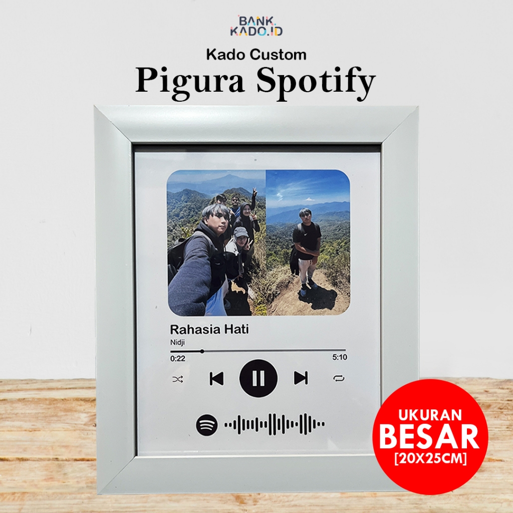 Jual Bingkai Foto Pigura Custom Spotify 10R - Hadiah Ulang Tahun ...