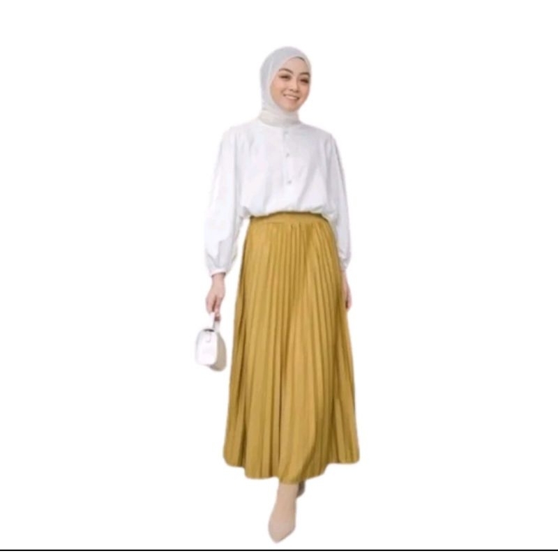 Jual Rok plisket premium / Rok plisket panjang | Shopee Indonesia