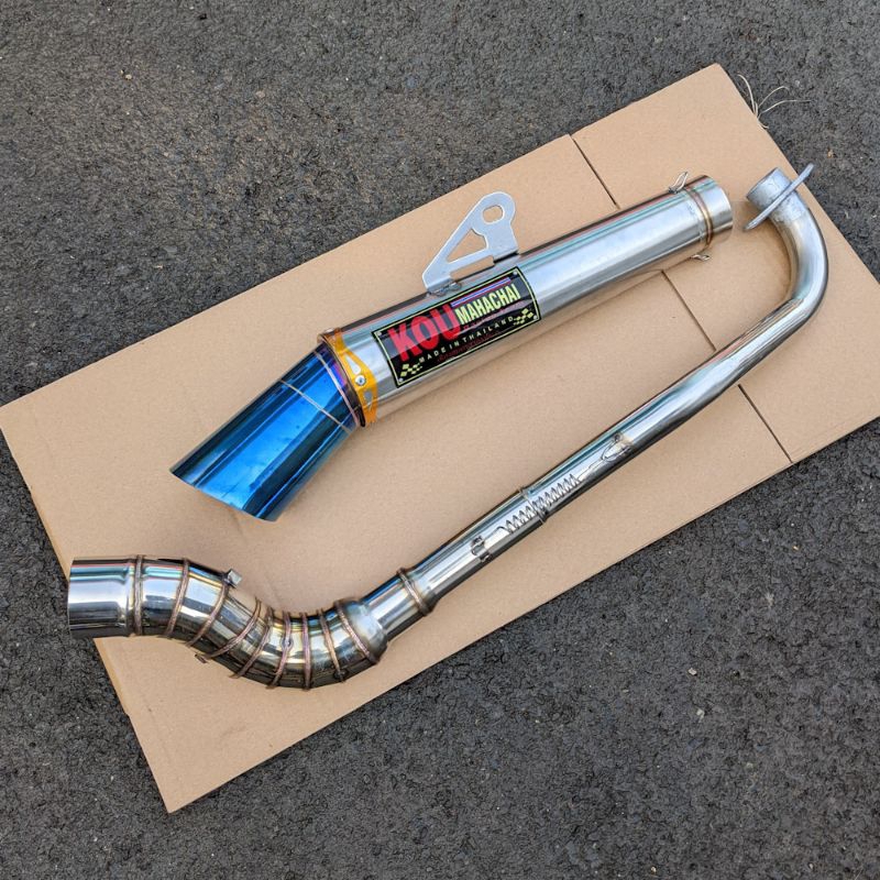 Jual Kou Mahachai Canister open pipe 51mm for Wave 100 110 125 Xrm 100 ...