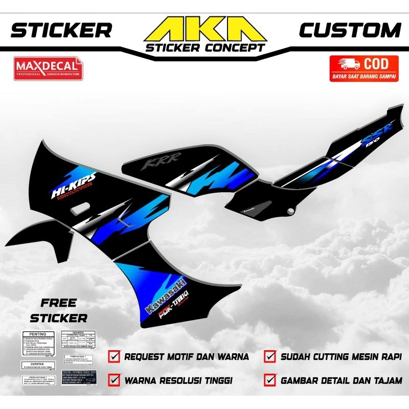 Jual Sticker striping Kawasaki Ninja KRR SSR transparan maxdecal (bisa ...