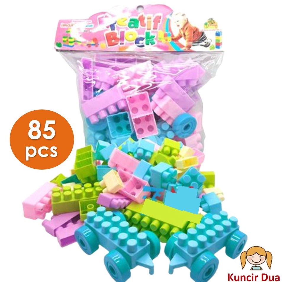 Jual Harga Terbaik KREATIF Block Mainan Balok Besar 85 pcs KREATIF ...
