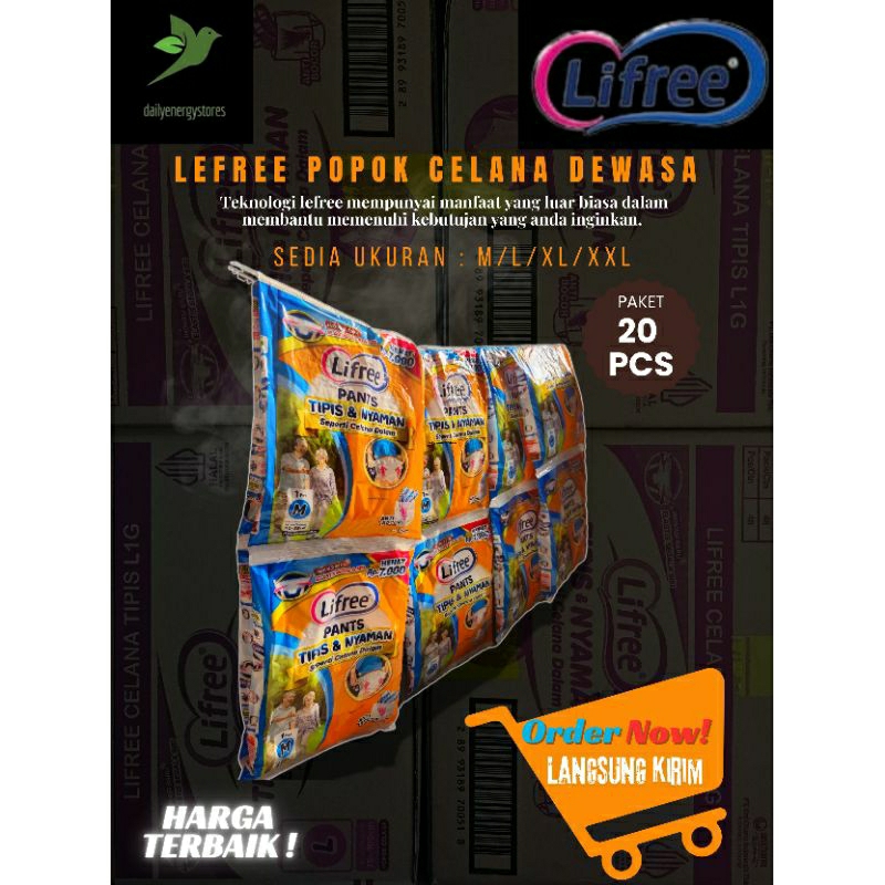 Jual LIFREE POPOK CELANA DEWASA SATUAN PAKET 20 PCS(20 PCS) SIZE M/L/XL/XXL | Shopee Indonesia