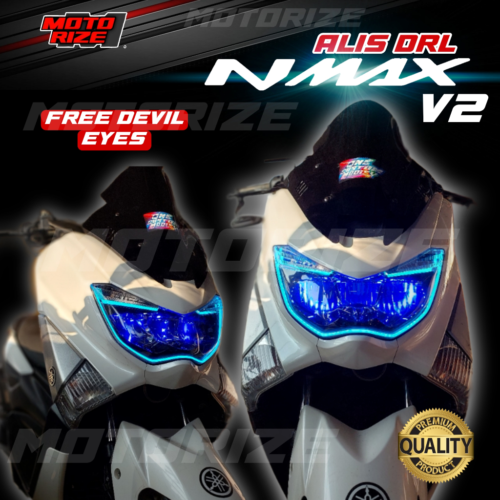 Jual LAMPU ALIS NMAX OLD V2 BONUS DEMON EYES NMAX 2015, 2016, 2017 ...