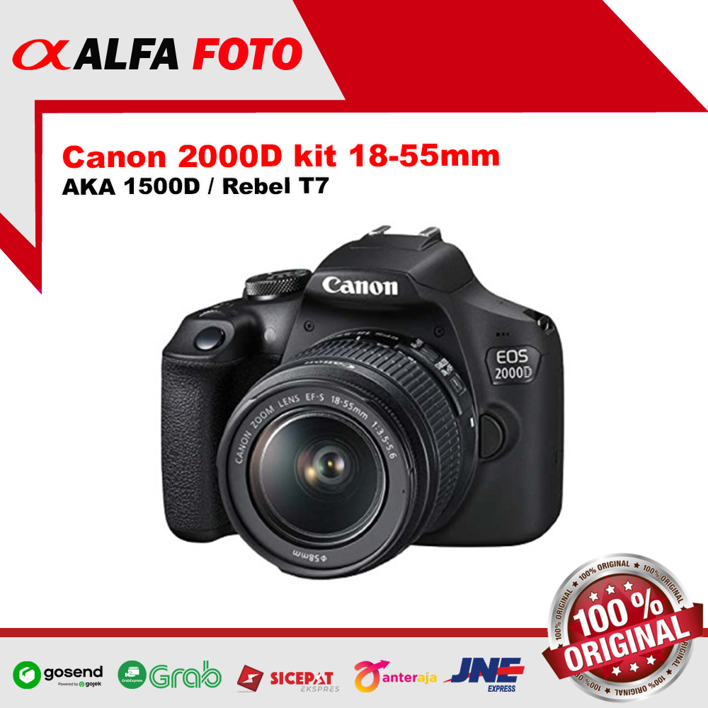 Jual Canon EOS 2000D kit 18-55mm aka 1500D aka Rebel T7 | Shopee Indonesia