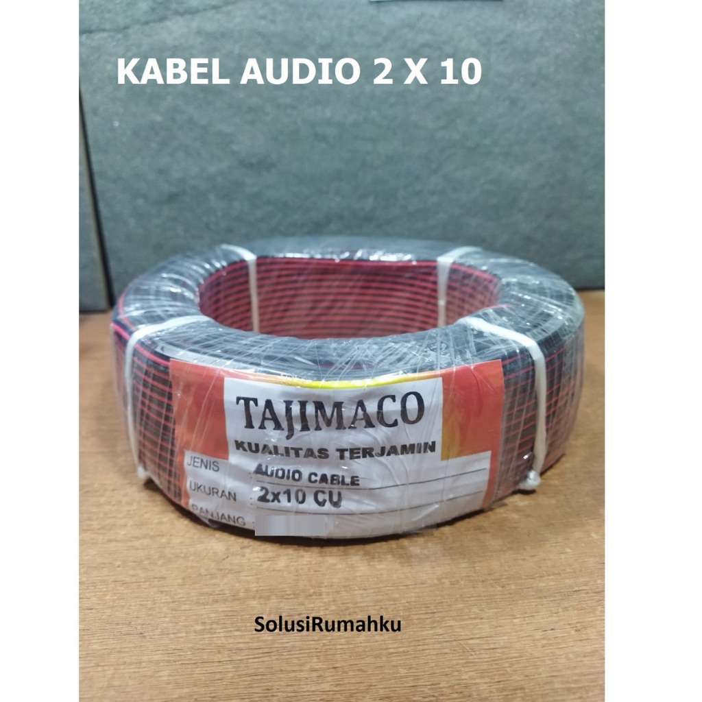Jual [ TJM ] 1 Rol 50 mtr Kabel Listrik Audio merah-hitam Speaker Cord ...