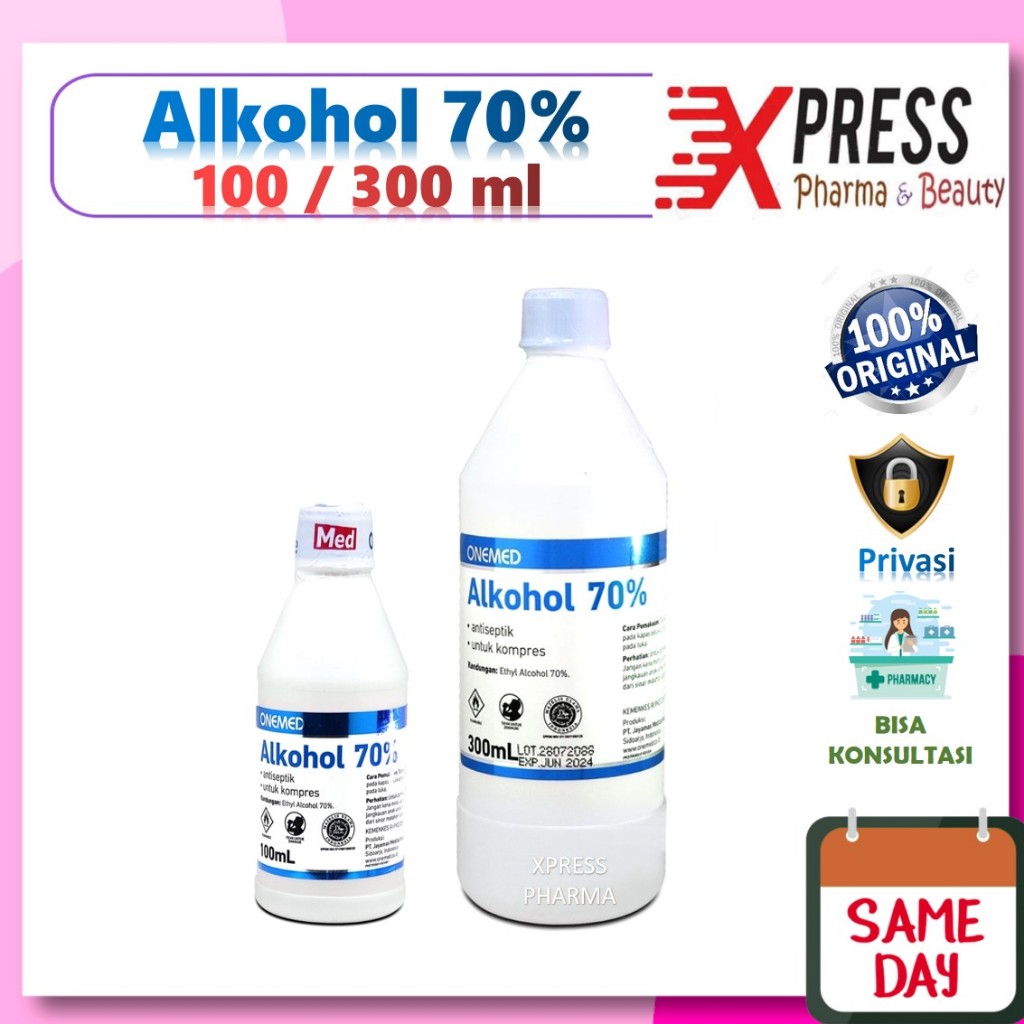 Jual ⚡XPRESS⚡ Alkohol 70 % 100 / 300 ml Antiseptik Cairan Pembersih ...
