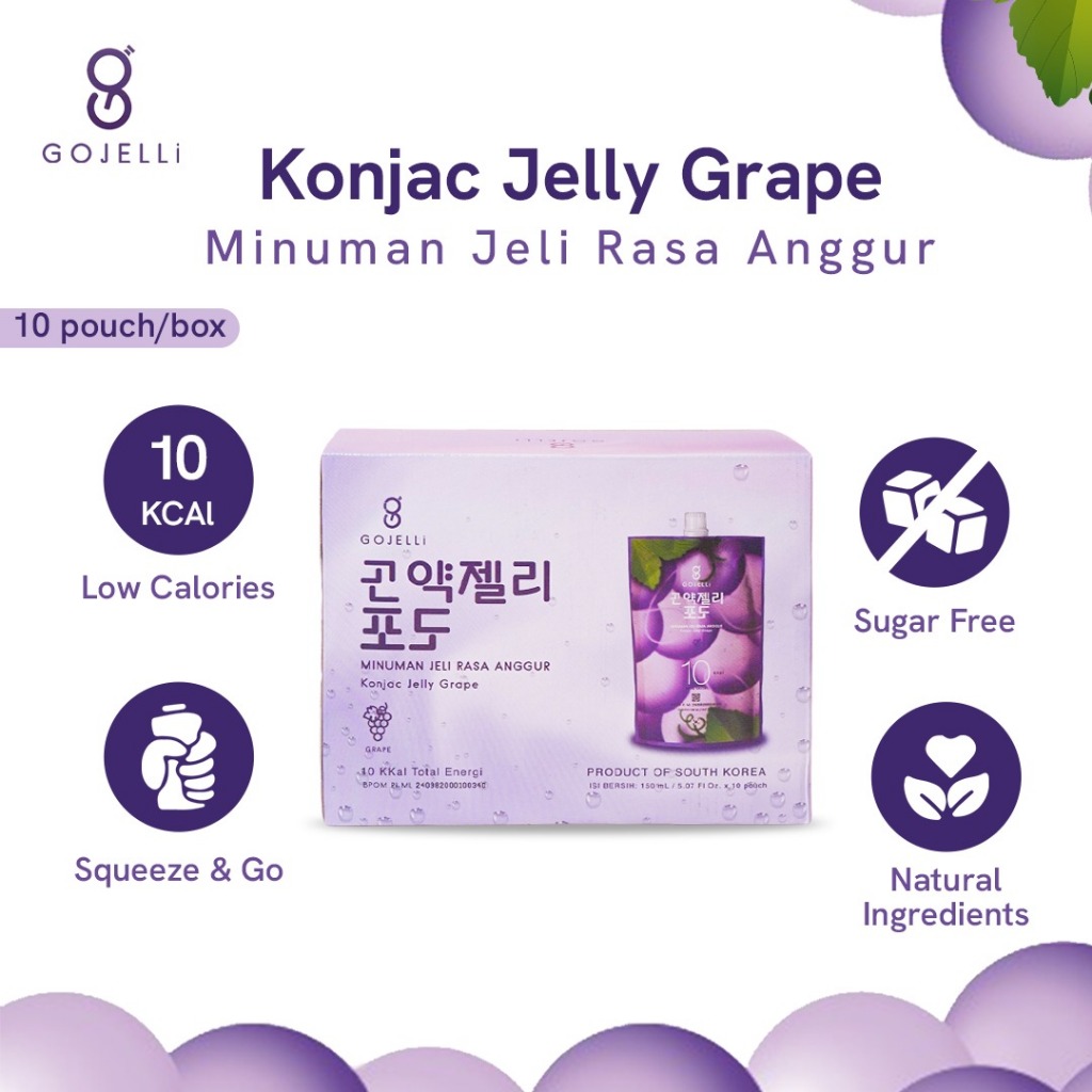 Jual GOJELLI - Konjac Jelly Drink Korea Anggur 1 BOX Minuman Jeli Sehat ...