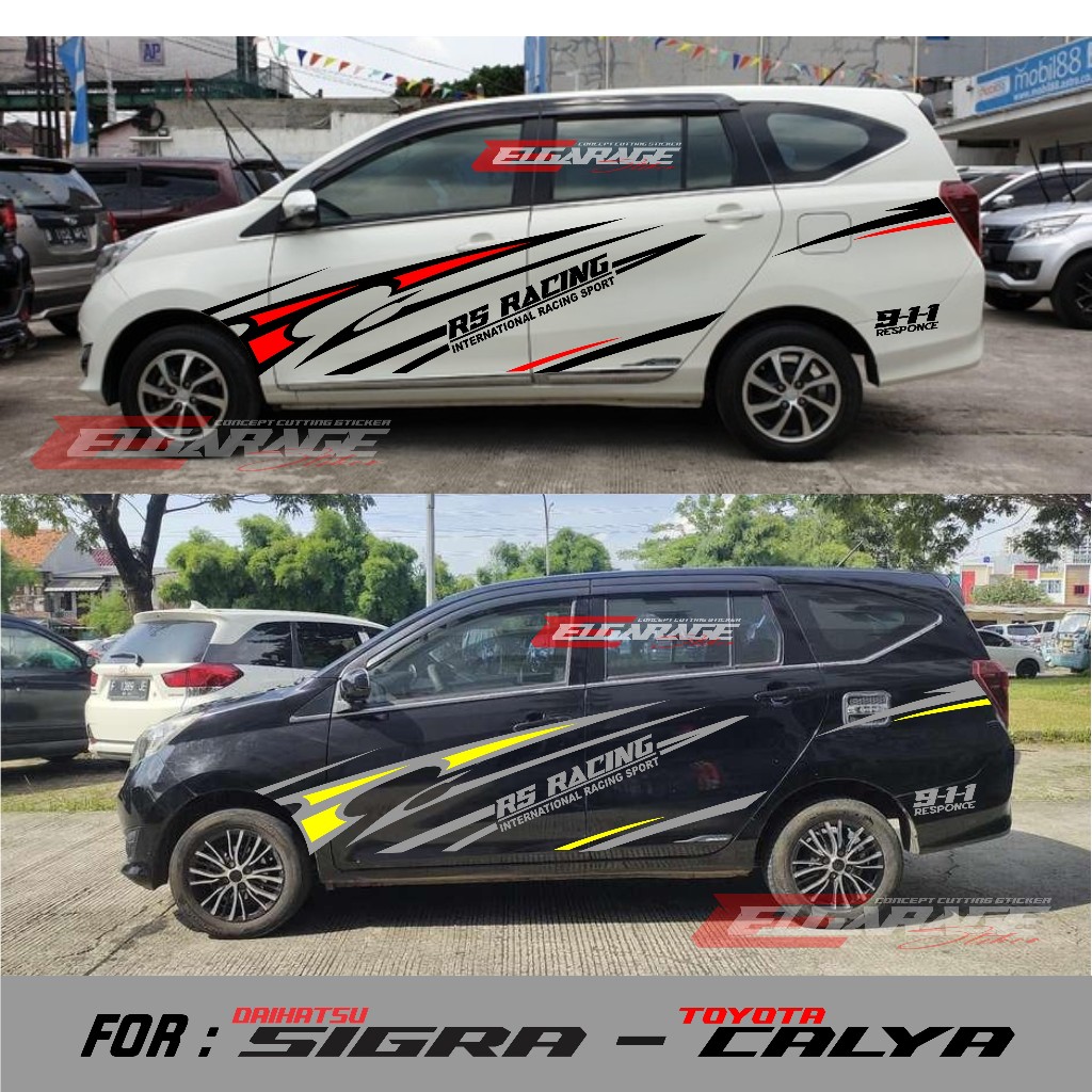 Jual sticker mobil sigra calya cutting list sticker body untuk mobil ...