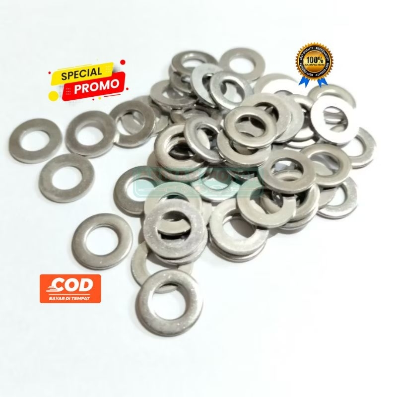 Jual Ring oli gardan alumunium M8 (lubang baut 12/ring baut tap gardan ...