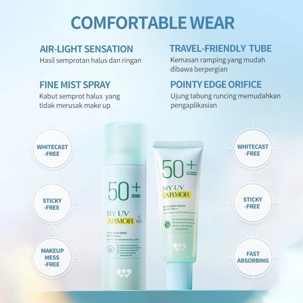 Jual BNB (SUNSCREEN) BARENBLISS My UV Armor Sunscreen SPF50+ PA ...