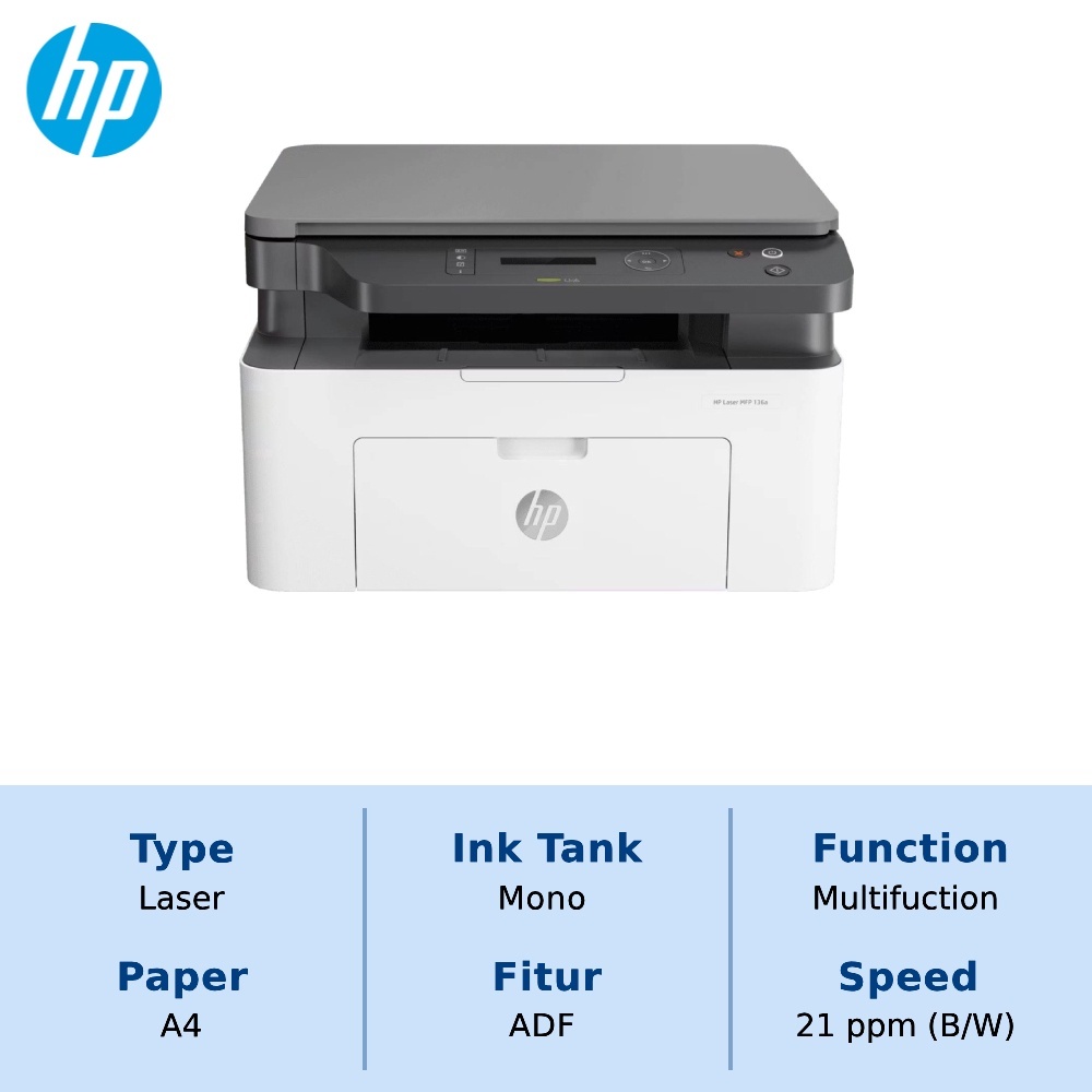 Jual Printer HP Laser MFP 136a 4ZB85A Multifunction | Shopee Indonesia