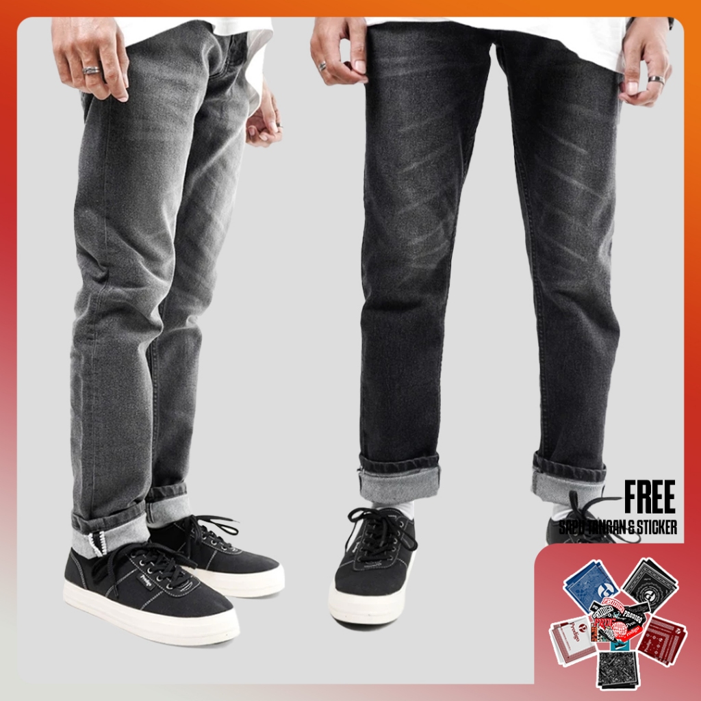 Jual Prodigo * Celana Jeans Pria All Varian I Jeans Hitam Pria Slim Fit ...