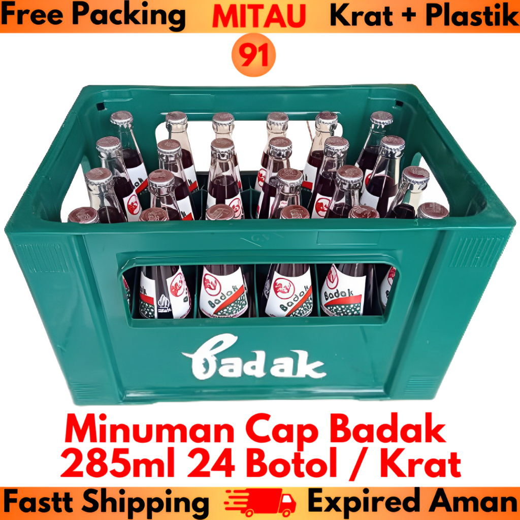 Jual Minuman Cap Badak 285ml x 24 Botol / Krat | Shopee Indonesia