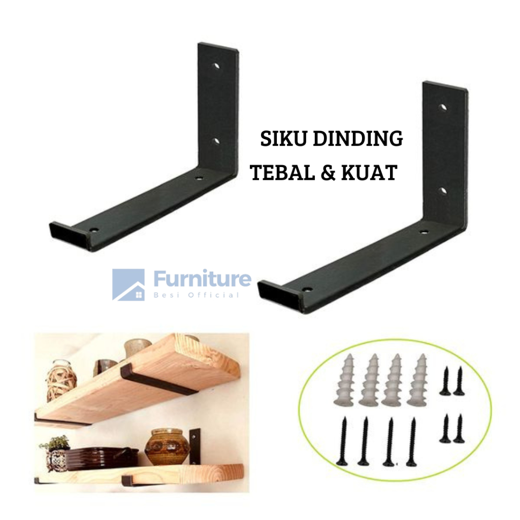 Jual Besi Siku Rak Dinding Tempel Tebal / Besi Siku Dinding | Shopee ...