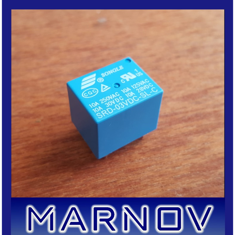 Jual Relay 3V 5 Pin Songle SRD-03VDC-SL-C 3V DC 10A Relay Songle ...