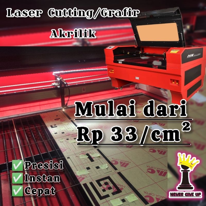 Jual Laser Cutting / Grafir Akrilik Custom | Shopee Indonesia