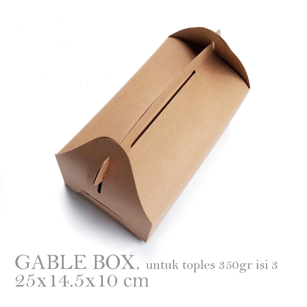 Jual (10 pcs) box gable box toples isi 3 350gr box kemasan makanan ...
