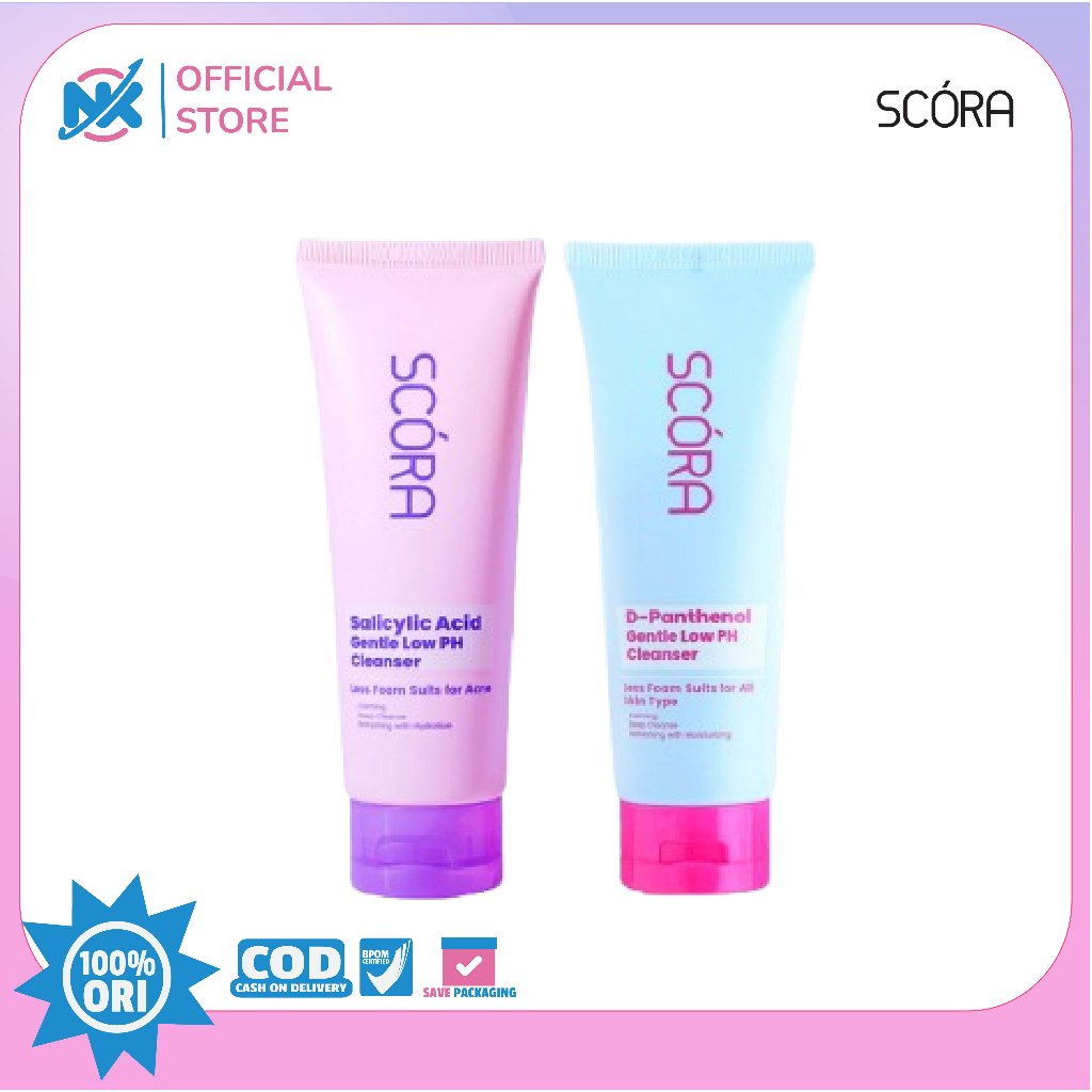 Jual Scora D-Panthenol & Salicylic Acid Gentle Low Ph Cleanser | Shopee ...