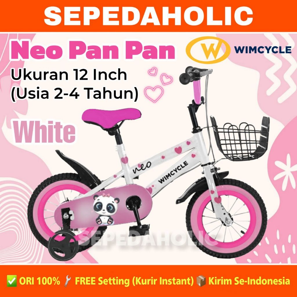 Jual Sepeda Anak Perempuan & Laki WIMCYCLE NEO PAN & NEO GAP Ukuran 12 ...