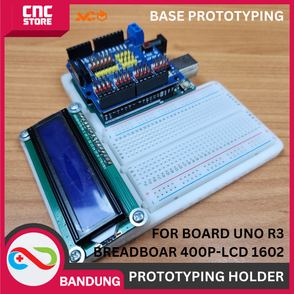 Jual BASE PLATE BASEPLATE ARDUINO UNO BOARD PROTOTYPING HOLDER BREADBOARD 400P | Shopee Indonesia