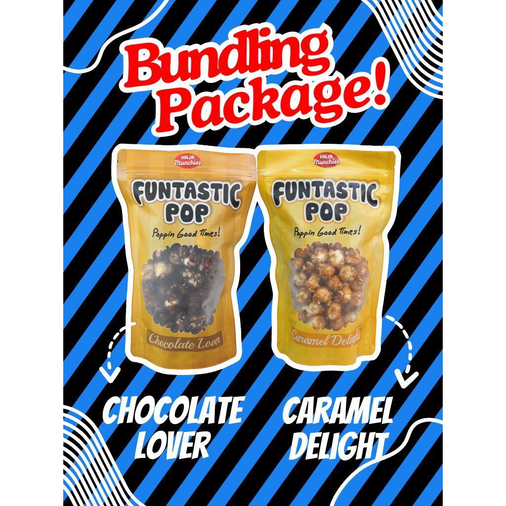 Jual HNJR MUNCHIES FUNTASTIC POP ( PAKET COMBO ) Popcorn Caramel , Dark ...