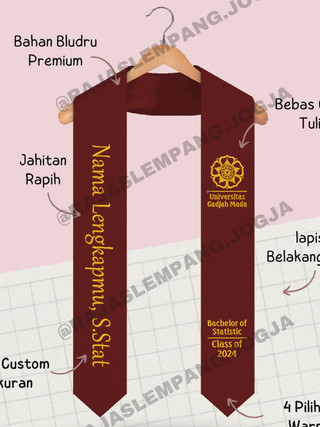 Jual Selempang Wisuda Leher Bludru Premium / Graduation Sash - DESAIN ...