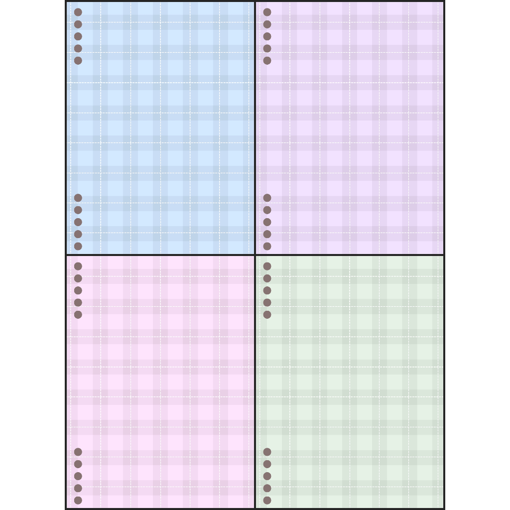 Jual Flossola - Notebook A5 Checkered Pattern / Buku Motif Kotak-Kotak ...