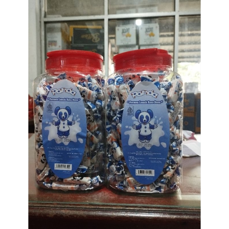 Jual Permen susu panda toples 200butir / Permen jadul susu panda toples ...