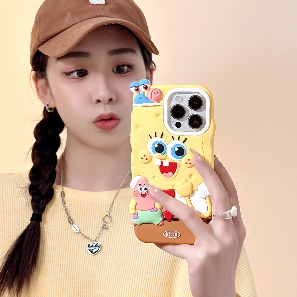 Jual Iphone Case Softcase Full Spongebob Patrick 3D Kuning for Iphone ...