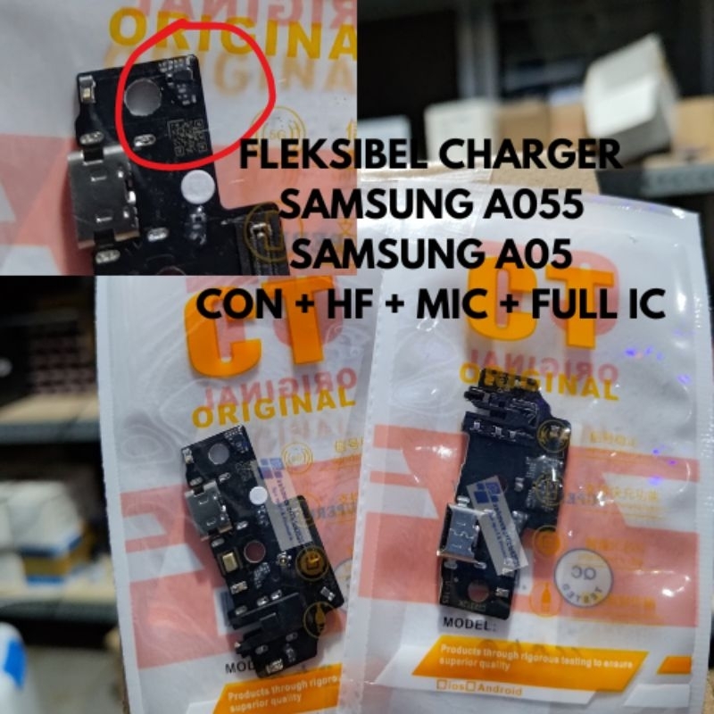Jual PCB Fleksibel Charger Samsung A05 / Samsung A055 Con+Hf+Mic Full Komponen IC | Shopee Indonesia