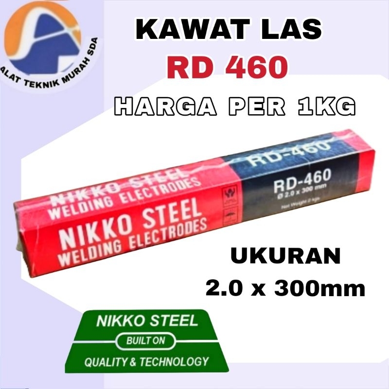 Jual Kawat Las RD460 2mm NIKKO STEEL Elektroda RD 460 2 mm Welding Listrik 2.0 X 300 Kemasan Per ...