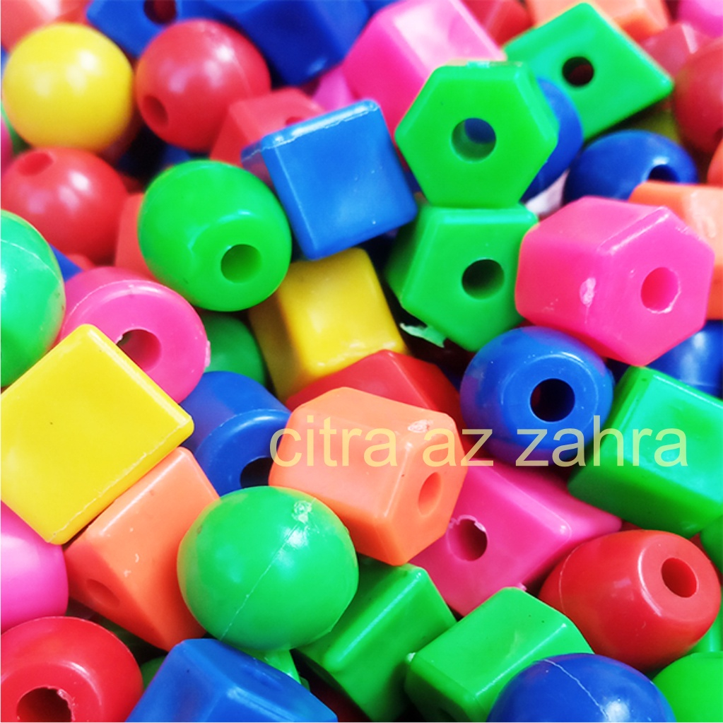 Jual Mainan Edukatif Anak Meronce Bentuk Bangun Geometri Bahan Plastik ...