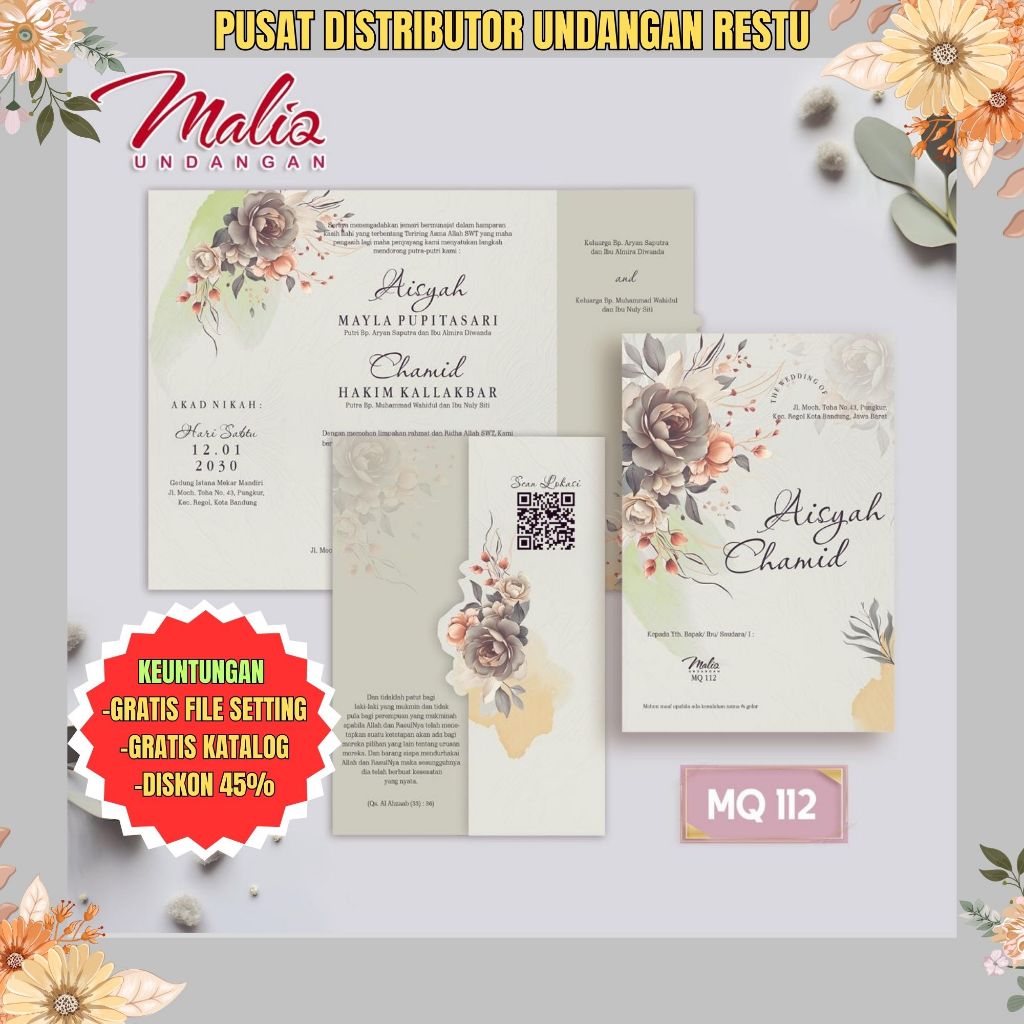 Jual Blangko Undangan Maliq 112 | Blanko Undangan Murah |Blangko Undangan | Blangko Kosong ...