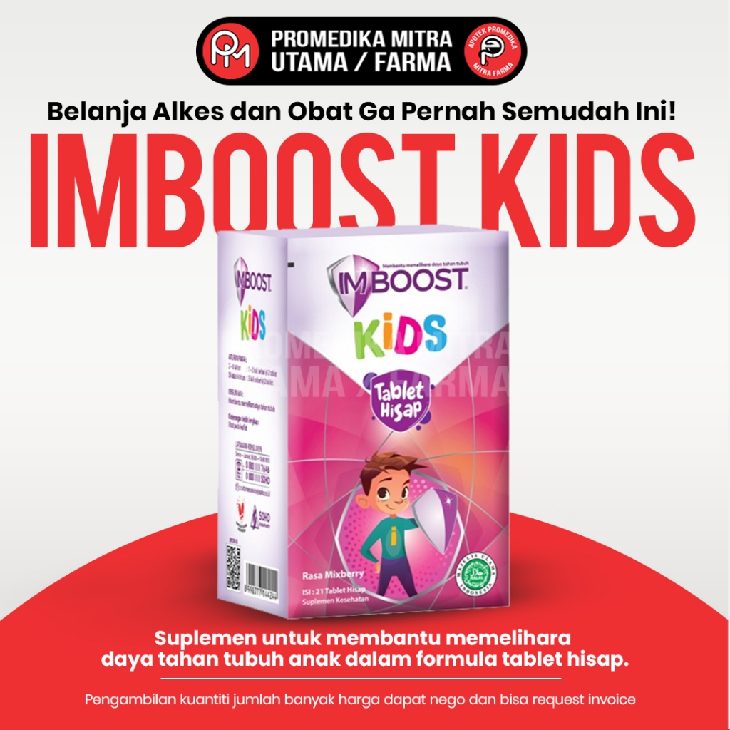 Jual Imboost Kids Tablet Hisap Extra Vit C & D / Botol 21 Tab ...