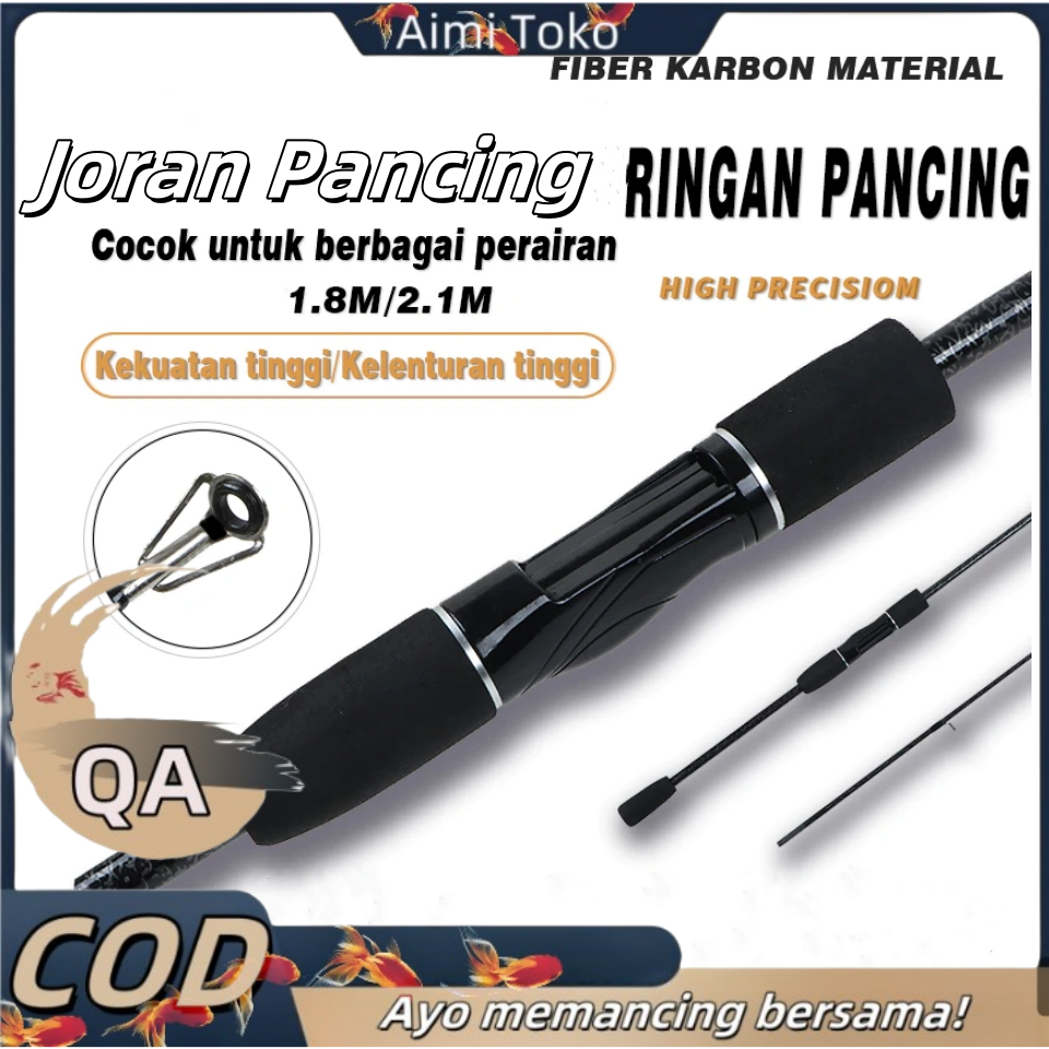 Jual Aimi-Joran Pancing 1.8M/2.1M Joran Pancing /pancingan set lengkap/joran tegek/Spinning ...