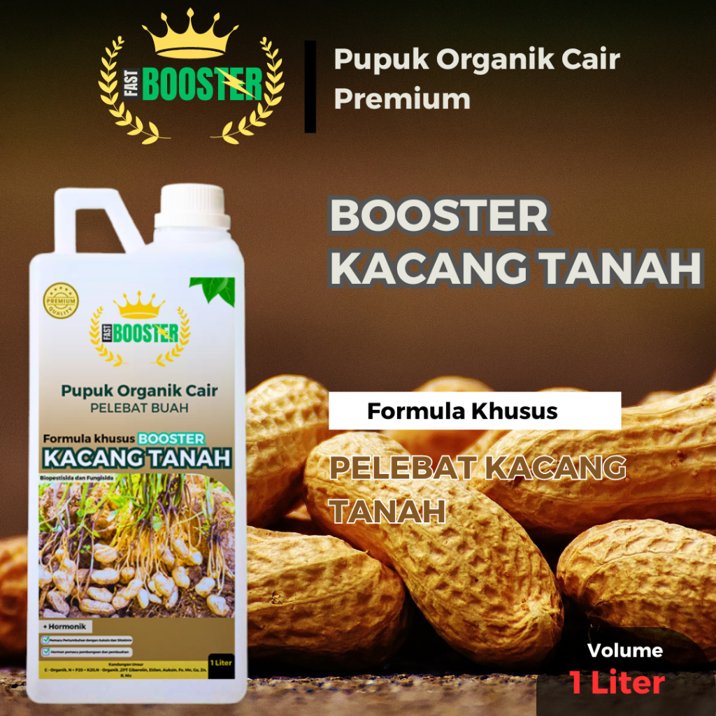 Jual Fast Booster - booster kacang tanah 1 liter pupuk pertumbuhan dan pelebat buah kacang tanah ...